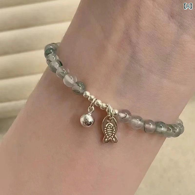 ・カテゴリ: 手飾・主な素材: 合金・加工技術: 手工・スタイル: ユニセックス・デザイン: 幾何学的・ギフト向け用途: 周年記念・カラー展開: 清水小魚鈴ブレスレット、白漣小魚鈴ブレスレット、ブレスレットセット（清水＋白漣）、ブラックミデ...