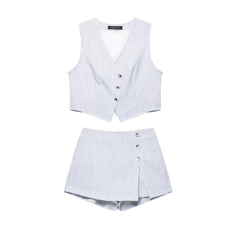 ・スカート丈: ミニスカート・加工: パッチワーク、切り替え・素材: ポリエステル・サイズ展開: XS、S、M、L・スタイル: ストリート、欧米風・セットアップタイプ: スカートセット・性別: 女性・袖丈: ノースリーブ・カテゴリ: カジュ...