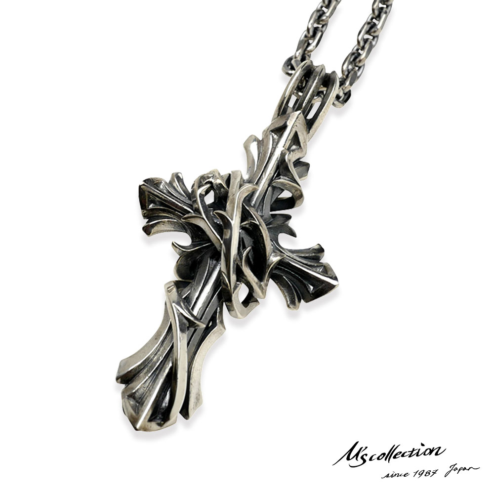 エムズコレクション商品一覧はコチラ【品名】エムズコレクション THORN ブランブルクロス 十字架 ネックレス L 50cm アズキチェーン シルバー925 メンズ ブランドTHORNシリーズ ブランブルクロスネックレスL。 【MATERI...