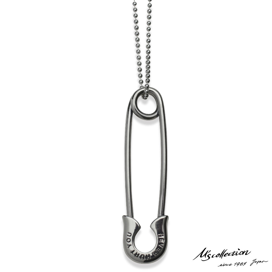 エムズコレクション商品一覧はコチラ【品名】エムズコレクション ネバー ハート ユー セーフティーピン ペンダント ネックレス 50cm ボールチェーン シルバー925 メンズ ブランドネバーハートユー　セーフティピンペンダント。 セーフティ...