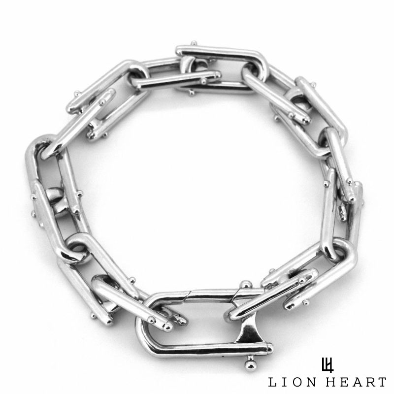 ライオンハート LION HEART 有料BOX サイズSライオンハート LION HEART 有料BOX サイズL【品名】ライオンハート リンクブレスレット シルバー925 メンズ ブランド LION HEART“ストリート＋ラグジュアリ...