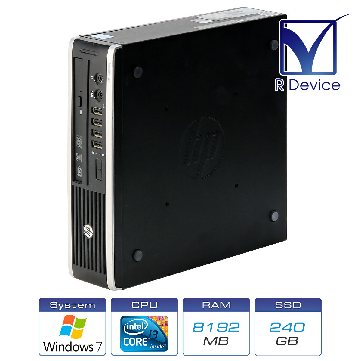HP Compaq Elite 8300 US/CT Hewlett-Packard Company Compaq Elite 8300 US/CT QV997AV, Intel Core i3-3240 Processor, 8.00 G...