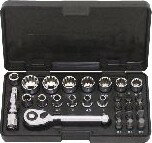 ■商品概要【セット内容／付属品】・スプラインソケット：4・4.5・5・5.5・6・7・8・9・10・11・12・13・14mm・プラスビット：#1・2・3・マイナスビット：4・5.5・6.5mm・ヘックスビット：4・5・6mm・イジリ止めヘ...