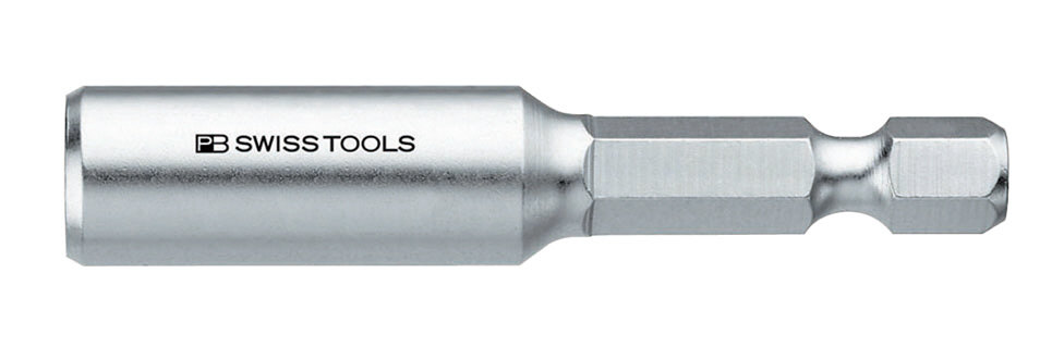 ■商品概要【差込角 (in.HEX)】1/4【軸径 (Φmm)】10【全長 (mm)】57【質量 (g)】30■詳細説明【特長】●ワンタッチビットロック式の電動ドライバー等で、PBのC6シリーズのビットを使用する際に最適です。●ビットはホル...