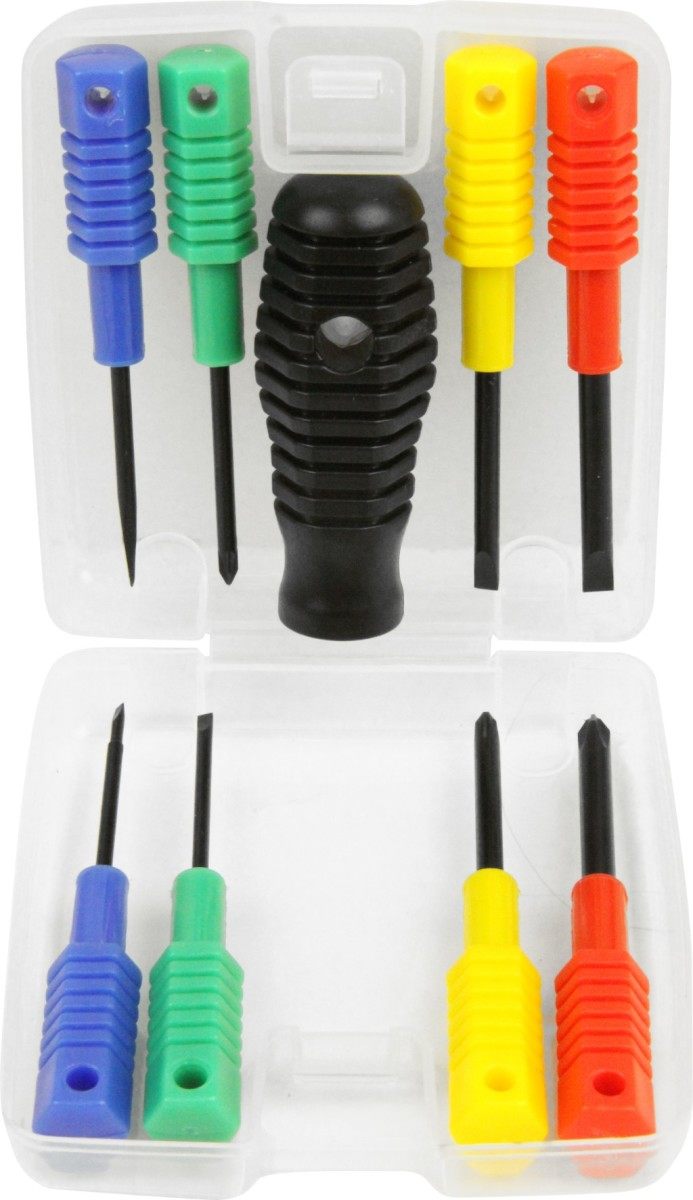 ■商品概要【商品仕様】・8本組・セット内容：＋0、＋1、＋2、-1.8、-2.5、-4、-5、キリ【規格】ED-170■詳細説明家庭内でのネジ締めに便利な8本組ドライバーセットです。【用途】各種ネジの締め付け、緩め作業。【商品機能】ハンドル...