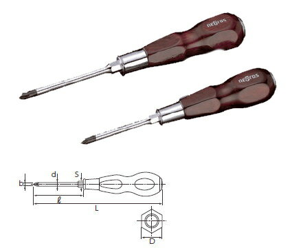 ■商品概要■貫通タイプ■先端マグネット【口径形状】クロス (プラス)■詳細説明■番手：No.1【サイズ】d：5.5mm、D：31mm、S：8mm、l：75mm、L：191mm【重量】110g■番手：No.2【サイズ】d：6.3mm、D：35...