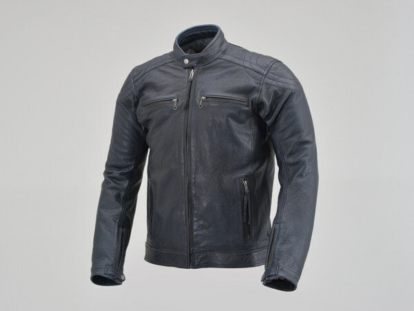 ■商品概要カラー：ネイビータイプ：メンズ●素材：表 牛革100％／裏地 ポリエステル100％■詳細説明ベジタブルタンニン牛革(COW)にWAX加工を施した、オールドルックのカフェスタイルシングルライダース。ひじとひざのステッチがカフェレーサ...