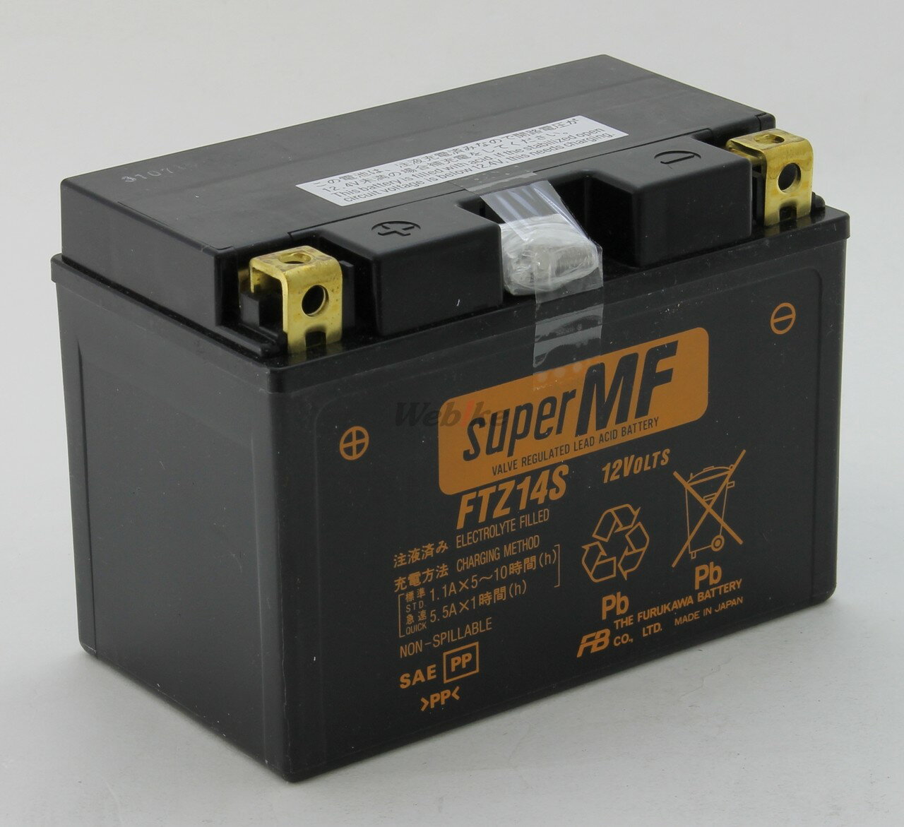 ■商品概要【ユアサ互換品番】YTZ14S【電圧】12 (V)【10時間率容量】：11.2 (Ah)【外形寸法】長さ150 (mm) ×幅87 (mm) ×高さ110 (mm)【質量】4.1kg【充電電流】1.1A■詳細説明車両側の要求(メン...
