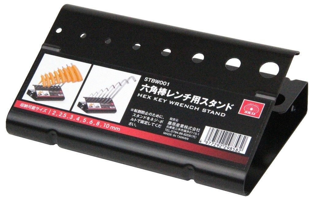 ■商品概要【商品仕様】●対応サイズ：2・2.5・3・4・5・6・8・10mm。【規格】STBW001【用途】六角棒レンチ用スタンド。■詳細説明T型レンチ、L型レンチの取り出し易い収納スタンドです。【商品機能】T型レンチやL型レンチの収納に最...
