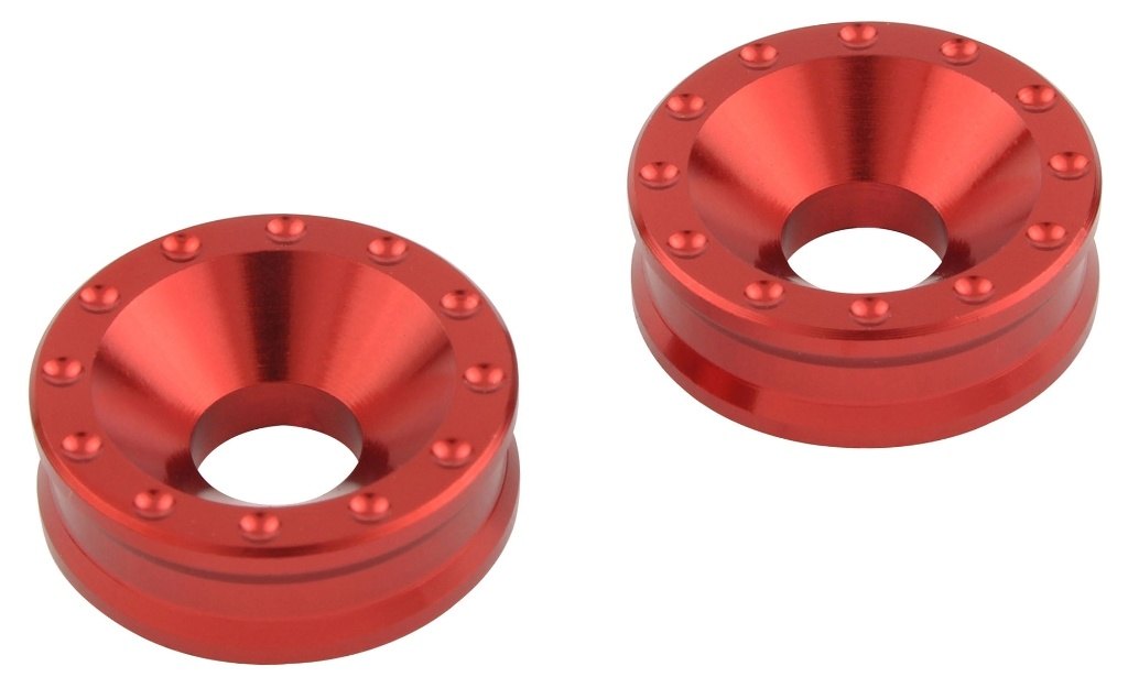 ■商品概要アルミ削り出し／アルマイト・メッキ仕上げ外径約17.5mm／厚み6mm2個入り日本製■詳細説明ボルト周りのドレスアップに使用するボルトホルダーに新形状！厚みを抑えた構造にフィッティングするビスはM6皿ビス、皿ビス頭特有平面部との一...