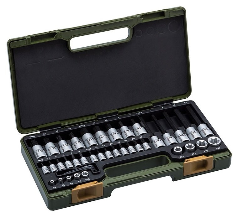 ■商品概要【セット内容】・ヘックスビットソケット(1／4 6.3mm) HEX2／2.5／3／4／5／6mm・ヘックスビットソケット(1／2 12.7mm) HEX7／8／10／12／14mm・ヘックスビットソケット(1／2 12.7mm)...
