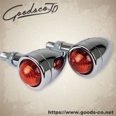 ■商品概要【カラー】・本体：クローム・レンズ：オレンジ【サイズ】・レンズ径：27mm・本体径：37mm・本体長さ：68mm・取り付けネジ：M10-1.25【入数】本体×2■詳細説明スリムな砲弾型ウインカー。なんにでも良く似合うシンプルなデザ...