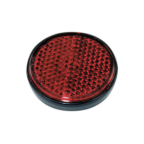 ■商品概要【カラー】レッド【サイズ】43Φ×11mm テープ厚0.75mm【素材】本体/ABS樹脂、反射面/アクリル樹脂、粘着テープ/基材：発泡ブチルゴム・粘着剤：アクリル系粘着剤・リケイ紙：紙■詳細説明●夜間の安全対策、ガレージ周辺の目印...