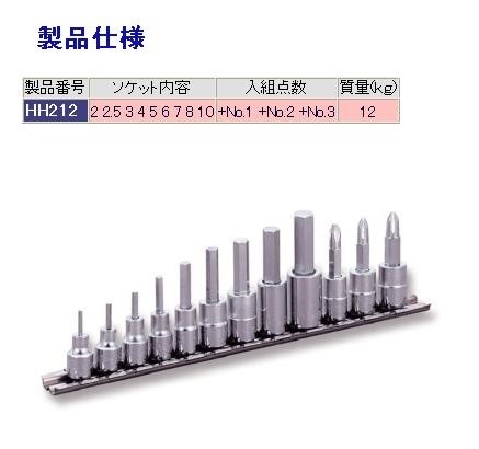 ■商品概要ヘキサゴンレンチ■備考【注意】●メッキ仕上げの工具は手工具です。インパクトレンチなど動力工具には使用しないでください。　●ホルダーを逆にすると、ソケット類が落ちる場合があります。※写真は実際の製品と異なる場合があります。また、製品...