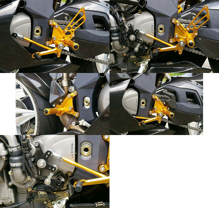 ■商品概要シフトパターン：逆ポジション：18油圧スイッチ：-■詳細説明MVアグスタF4用のバックステップキットが、フルモデルチェンジいたしました。可変は18ポジションで、街乗りからワインディング、さらにはサーキット走行まで視野に入れ、ステッ...