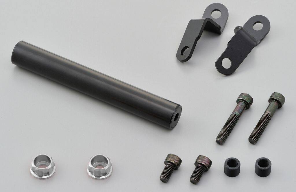 ■商品概要・PREMIUM ZONEキャップボルトカラーM8 アッシュシルバー付属・バー有効長＝155mm・パイプ径Φ22.2・スチール製艶消し黒塗装仕上げ・取付作業時間目安：0.5h-1.0h■詳細説明車種別専用設計なので、電子機器を見や...