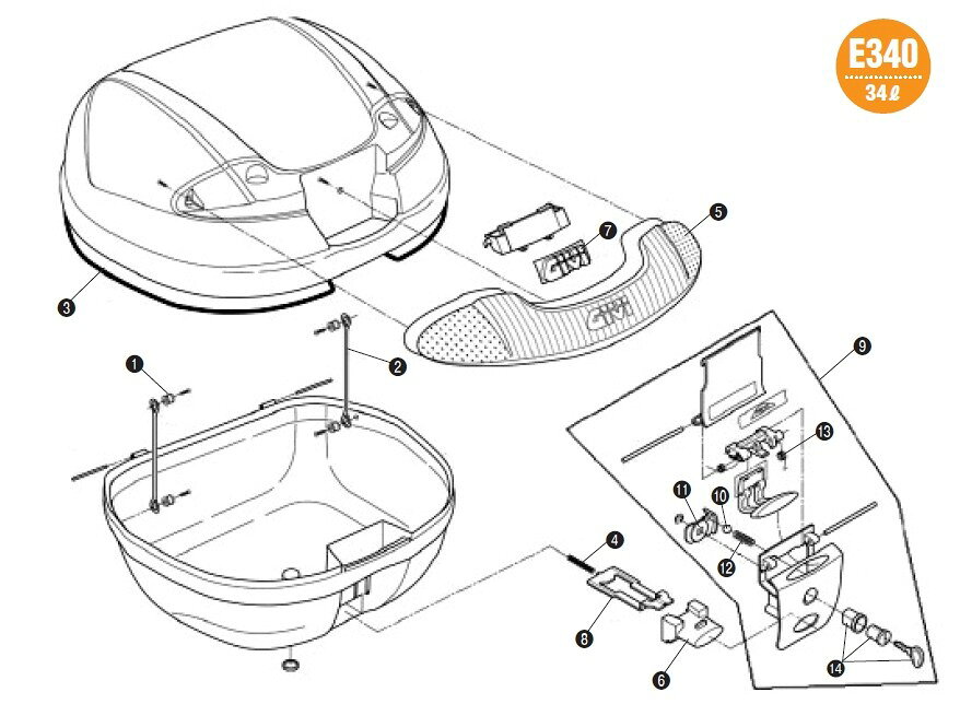 ■商品概要【対応ケース】：【対象画像番号：5】■適合車種E340&ensp;E340&ensp;&ensp;備考: GIVI