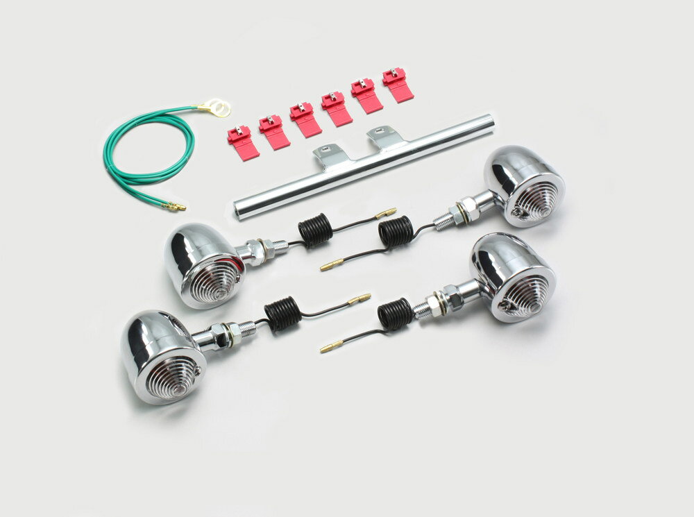 ■商品概要カラー：クリアレンズ4ヶ入フロントステー付シングル球12V10W■注意点※画像はイメージです。※画像には他のカラーリング／他のタイプが含まれている場合があります。■適合車種ジョーカー&ensp;ジョーカー 年式: 96-99 型式...