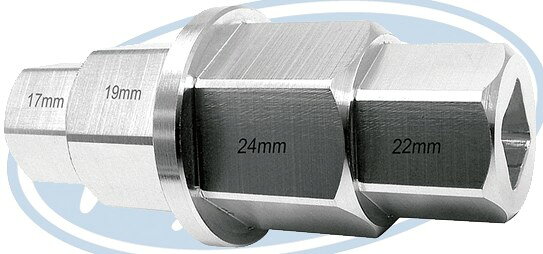 ■商品概要素材：7075 T-6アルミサイズ：全長約70mm重量：約70g■詳細説明ホイールの脱着に便利。17・19・22・24mmサイズが1つのボディーに収まっているので、ほとんどのモデルに適合します。軽量、強靭なT6アルミ製でエンデュー...