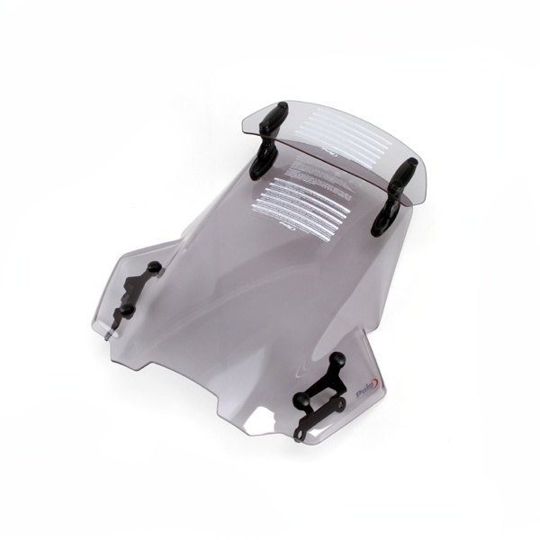 ■商品概要カラー：スモークサイズ(HEIGHT×WIDTH)：355×335mmSTD+約110mm+バイザー■詳細説明徹底した空力解析と、実走行の繰り返しにより導き出されたPUIGツーリングスクリーンに、PUIGマルチアジャストバイザーを...