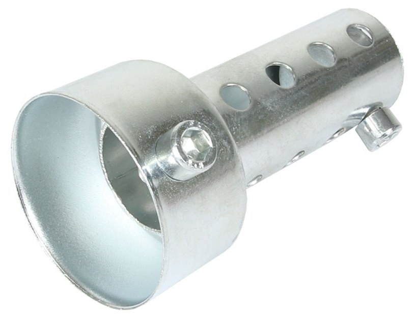 ■商品概要■カラー：シルバー■全長：約81mm■ネジ径：M6■詳細説明マフラーの中に取付する事で、外観はそのままで排気音量を抑える事が可能です。付属の内蓋の位置を変える事で、4段階の音量調節が可能です。近隣、メンテナンス時などの騒音トラブル...