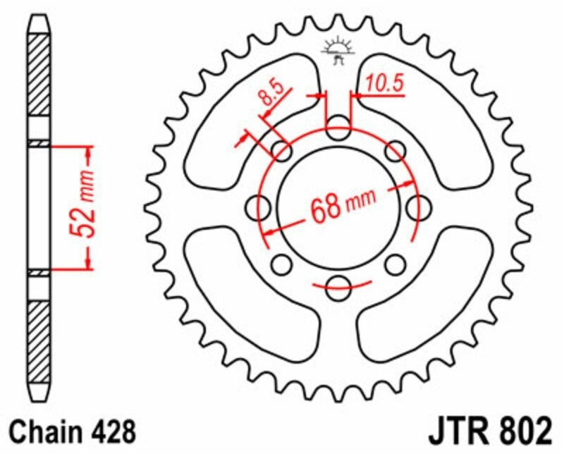 ■商品概要【メーカー品番】JTR802.34・リアスプロケット丁数：34・材質：スチール・リアスプロケット仕様：スタンダード・リアスプロケットタイプ：802・チェーンピッチ：428■詳細説明JTスプロケットは、最先端技術を駆使し、最高グレー...