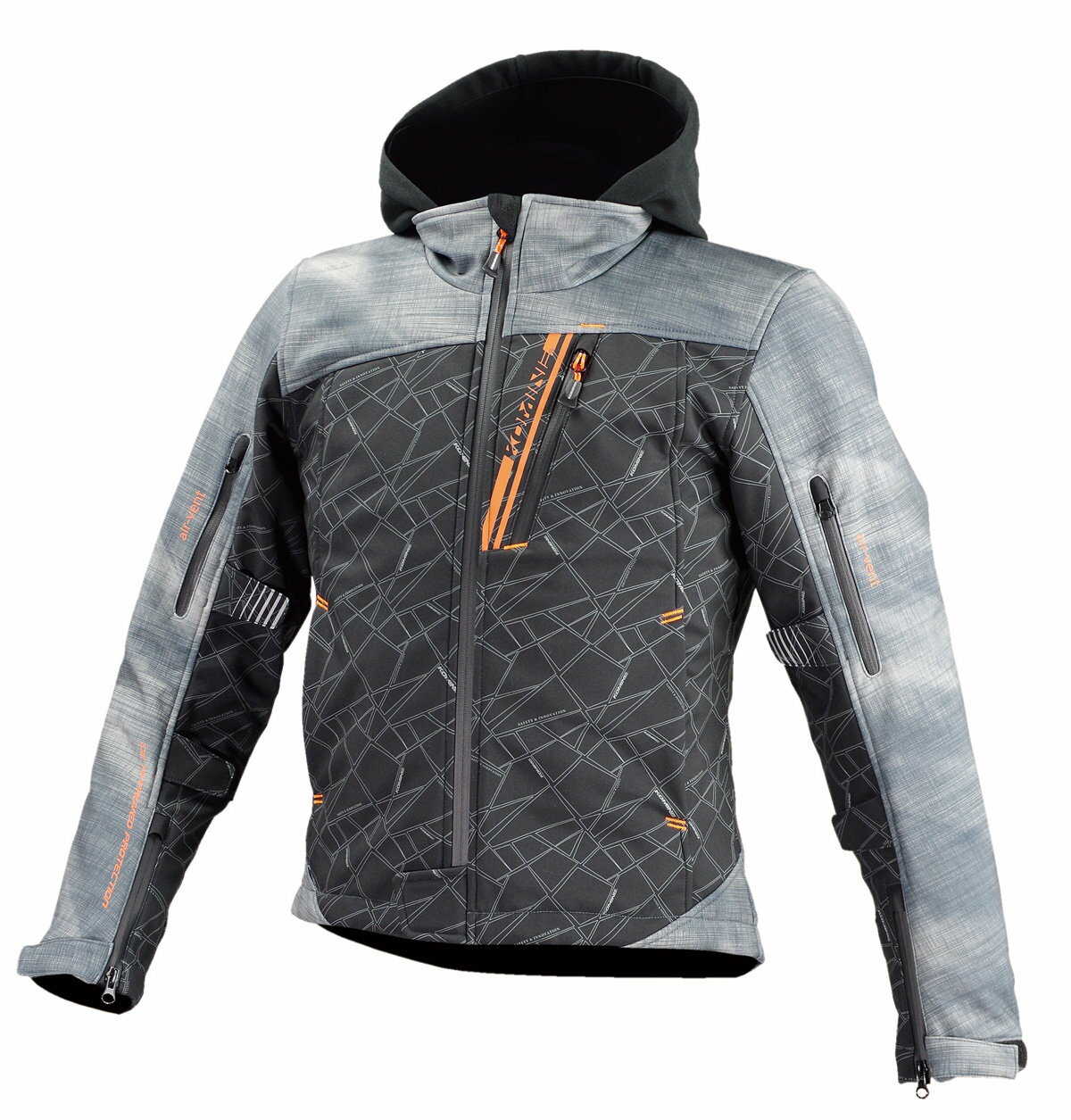 ■商品概要【カラー】スモーク／ブラック【MATERIALS】outer lacket：polyesterinner jacket：polyester・Cotton【Option】装着可能：胸(1枚型)装着可能：背中(ハードタイプ)装着可能：...