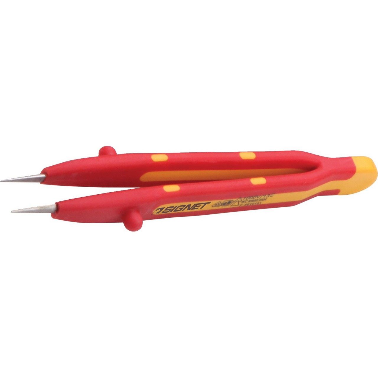 ■商品概要●金属部分材質：クロムバナジウム鋼●全長(mm)：130●スタイル：ストレート■詳細説明◆シグネットの絶縁工具は絶縁工具唯一の国際規格であるIEC60900：2004に適合。◆グリップはEN60900規格に準じて製造されています。...