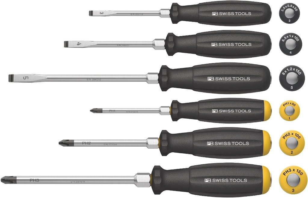 ■商品概要質量(g)：840セット内容／付属品・スイスグリップ貫通マイナスドライバー(8102DN-3・4・5)・スイスグリップ貫通プラスドライバー(8193DN-1・2・3)■詳細説明打撃部に加え、ブレードの根元に六角部を設けているので、...