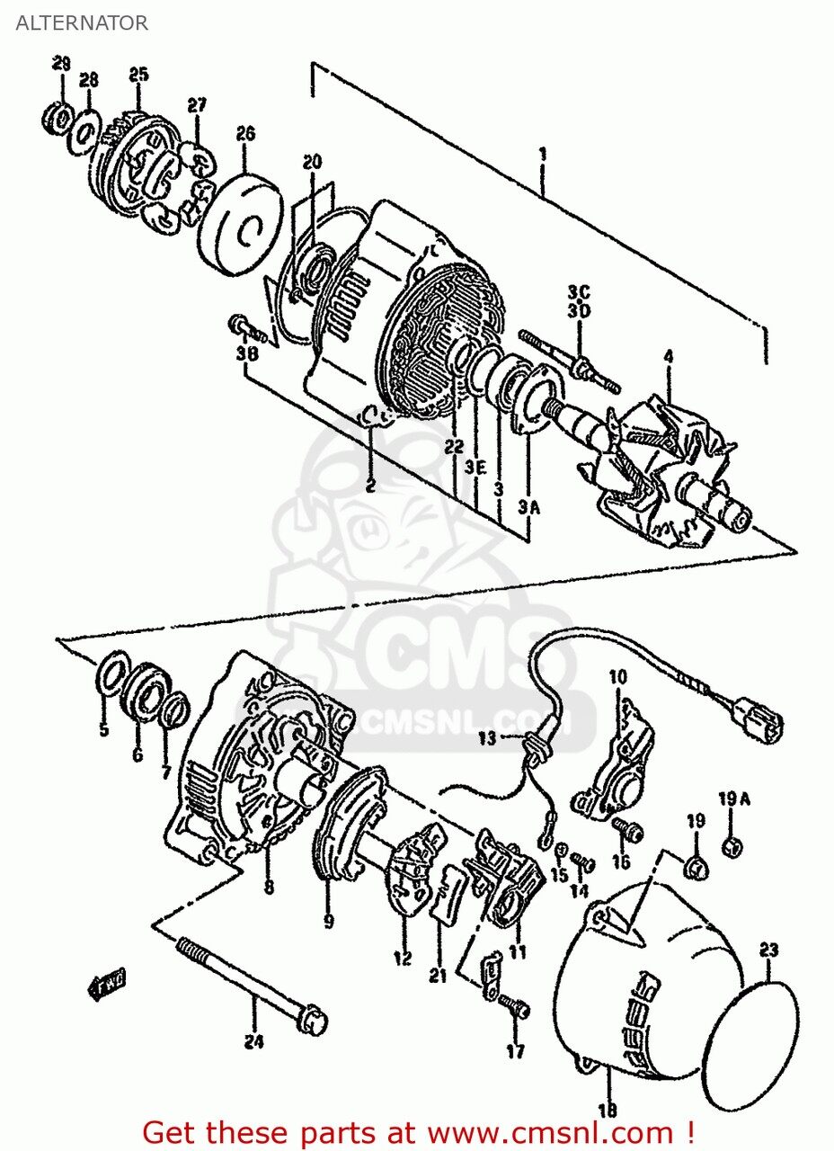 ■商品概要オルタネータ画像番号26-1■注意点※パーツリストの画像は「Suzuki Gsf600 1995 (s) (e02 E04 E18 E22E25E34)」の車種のものです。※一部商品は、パーツリストの画像番号が変更となり、商品情報...