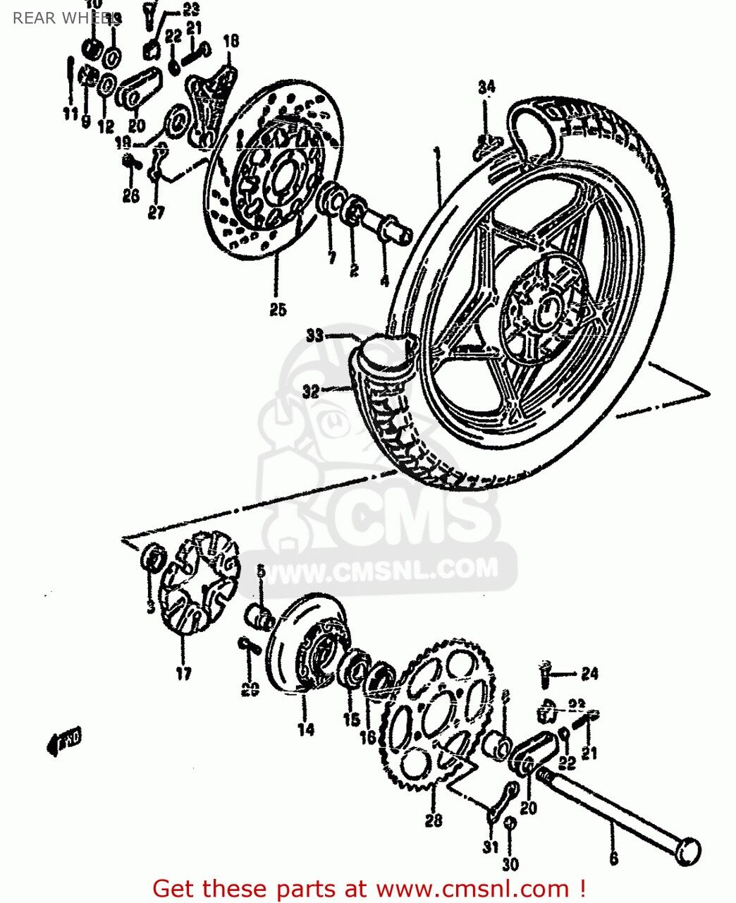 ■商品概要リアホイール画像番号11■注意点※パーツリストの画像は「Suzuki Gs1000 1982 (z) Usa (e03)」の車種のものです。※一部商品は、パーツリストの画像番号が変更となり、商品情報記載の画像番号と異なるケースがあ...