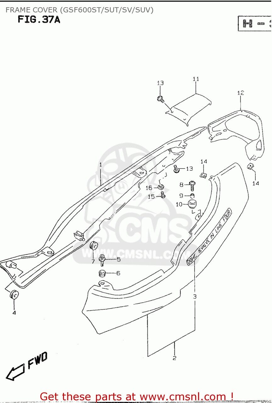 ■商品概要フレームカバー (gsf600sw/suw)画像番号1-1■注意点※パーツリストの画像は「Suzuki Gsf600 1995 (s) (e02 E04 E18 E22E25E34)」の車種のものです。※一部商品は、パーツリストの...