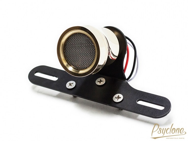 ■商品概要ボディー：ブラス削り出し バフ仕上げレンズ：合成樹脂バルブ：LED直径 約：53mm奥行き：約64mm備考：ナンバー灯付き■適合車種&ensp;&ensp;&ensp;備考: 汎用