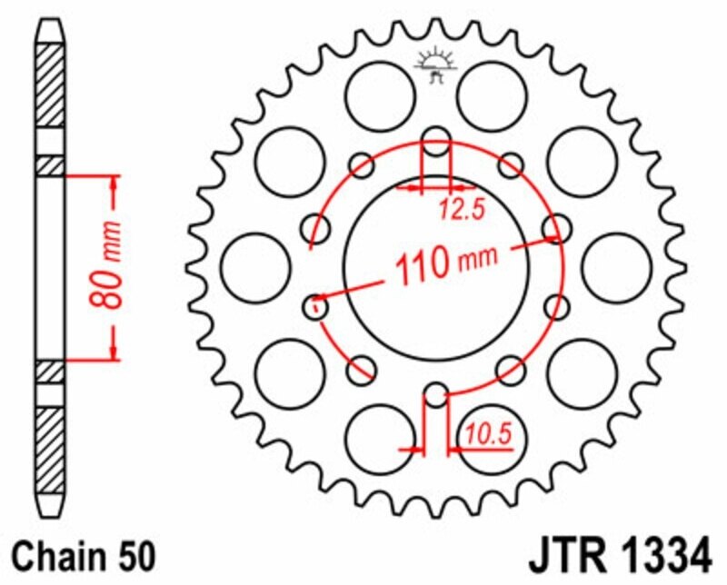 ■商品概要【メーカー品番】JTR1334.36Rear sprocket teeth count：36Material：SteelRear sprocket version：StandardRear sprocket type：1334Ch...