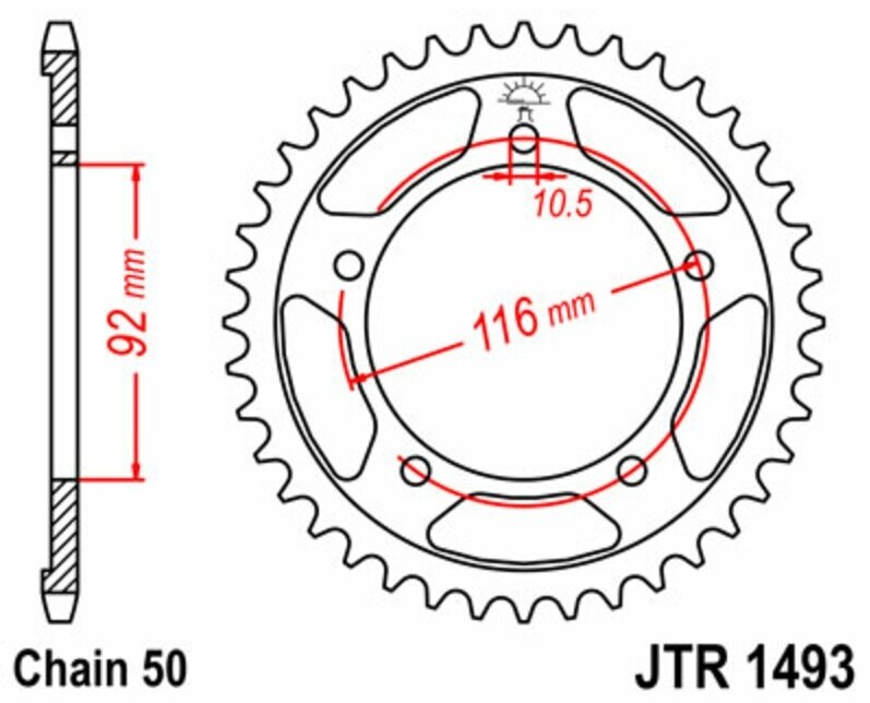 ■商品概要【メーカー品番】JTR1493.41Rear sprocket teeth count：41Material：SteelRear sprocket version：StandardRear sprocket type：1493Ch...