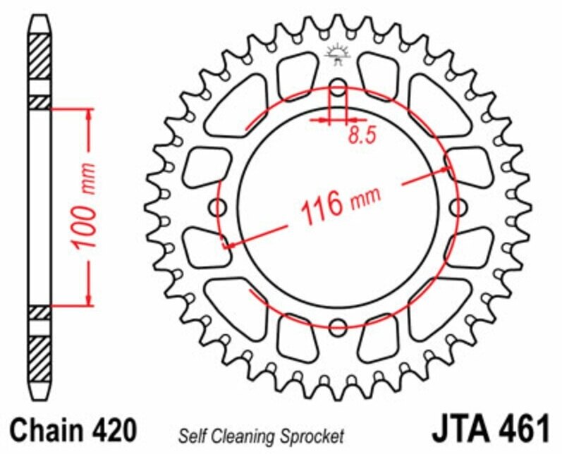 ■商品概要【メーカー品番】JTA461.49Rear sprocket teeth count：49Material：AluminiumRear sprocket version：Ultra-light Self-cleaningRear ...
