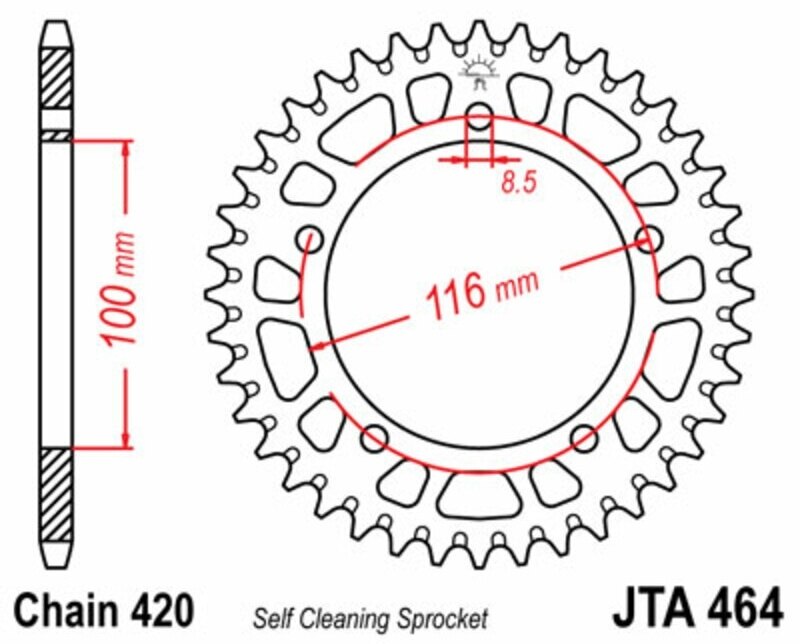 ■商品概要【メーカー品番】JTA464.44Rear sprocket teeth count：44Material：AluminiumRear sprocket version：Ultra-light Self-cleaningRear ...