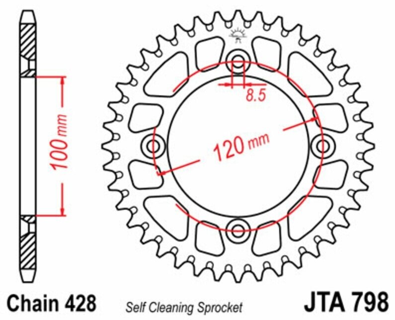 ■商品概要【メーカー品番】JTA798.47Rear sprocket teeth count：47Material：AluminiumRear sprocket version：Ultra-light Self-cleaningRear ...