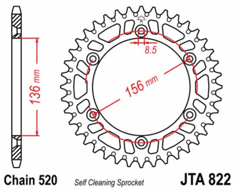 ■商品概要【メーカー品番】JTA822.49Rear sprocket teeth count：49Material：AluminiumRear sprocket version：Ultra-light Self-cleaningRear ...