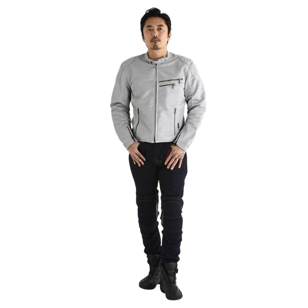 ■商品概要【カラー】シルバーMATERIAL：表地／スパックスメッシュNEW 裏地／スーパーエアメッシュ 襟裏／クールマックスメッシュPROTECTOR：肩・肘・脊椎パッド標準装備■詳細説明トラディショナルだけど新しいシックな装いの提案ビン...
