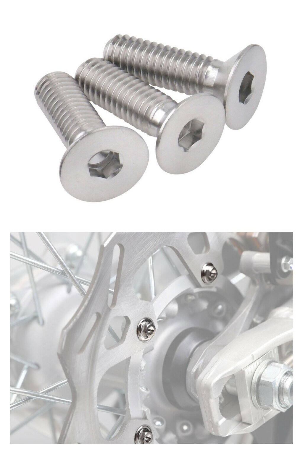 ■商品概要メーカー品番：ZT31-6203タイプ：フラットヘッド M6×20サイズ：d=M6 P=1.0/S=4/Dc=12/K=3.3/L=20入数：3本■詳細説明チタン製 ディスクボルトは作業性を重視し、頭部形状を純正品とは異なる形に設...