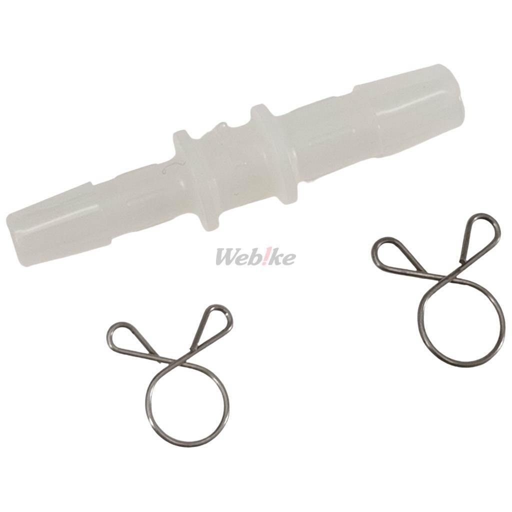 ■商品概要【材質】ナイロン【サイズ】6-7mm→8mm【入数】1個【付属品】クリップ付属■詳細説明ガソリンタンクやキャブレターを交換した際に双方のホース内径が異なる場合に使用する変換ジョイントです。■注意点※画像には他の商品が含まれています...