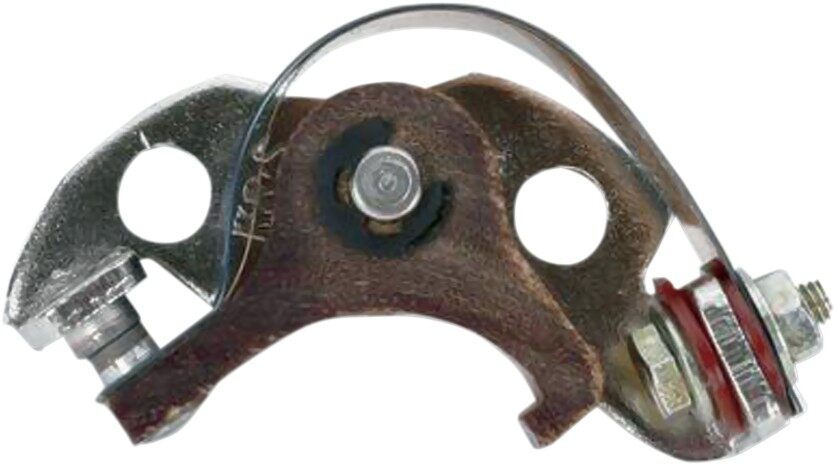 ■商品概要純正補修用入数：1個■詳細説明往年のポイント点火方式の車両には必須のメンテナンスでもあるポイント調整。この部分の劣化に伴い点火時期のズレによる出力の低下やアイドリングの不安定化、始動性の悪化といった症状が発生します。発熱と摩耗、ま...