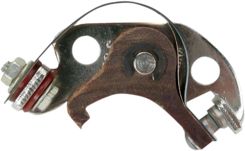 ■商品概要純正補修用入数：1個■詳細説明往年のポイント点火方式の車両には必須のメンテナンスでもあるポイント調整。この部分の劣化に伴い点火時期のズレによる出力の低下やアイドリングの不安定化、始動性の悪化といった症状が発生します。発熱と摩耗、ま...