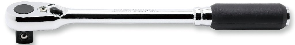 ■商品概要全長：160mmスリム■詳細説明1／4'SQ.ロングラチェットのボディに3／8'SQ.の差込角を設けたスリムラチェットハンドル。■注意点※通常のラチェットハンドルより全長が長いため荷重がかけやすく危険ですので、正しく安全な荷重でお...