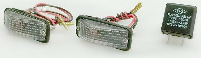 ■商品概要＃630■カウルタイプ【入数】2個セット【製品サイズ】68×28×20mm【ネジサイズ】M3×20mm【構成部品各箇所サイズ】a：57mmb：22mmc：15mm【仕様】12V10W■詳細説明■アンバー、スモーク、クリアの3カラー...