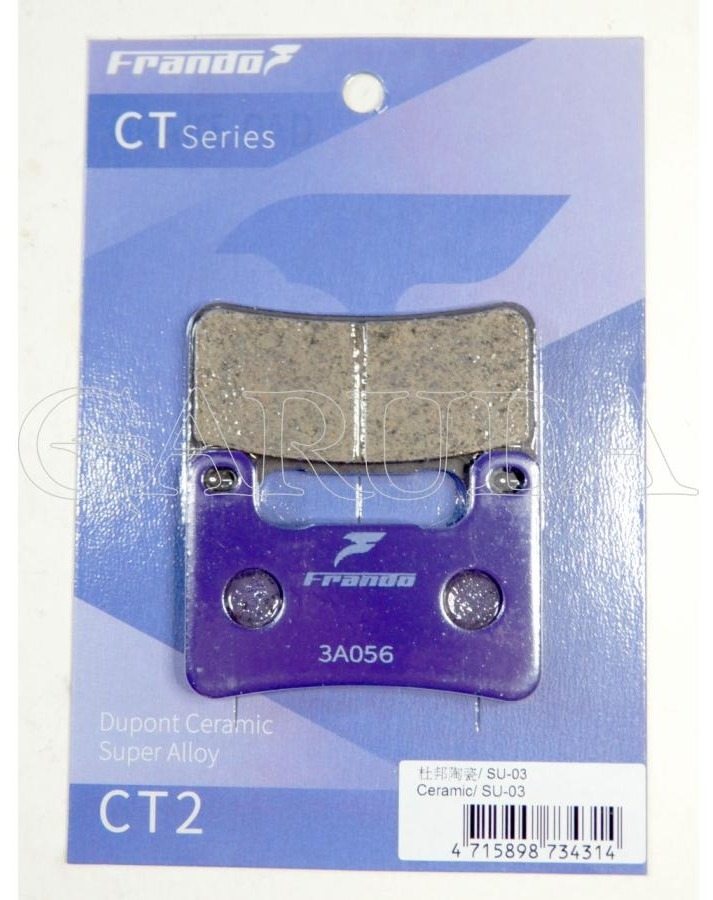 ■商品概要材質：Dupont Ceramic Super-Alloy(セラミックメタル)カラー：パープルタイプ：CT2 スポーツ適合FRANDOキャリパー・FCC-682・FCC-680S■詳細説明台湾 No.1ブレーキメーカー Frand...