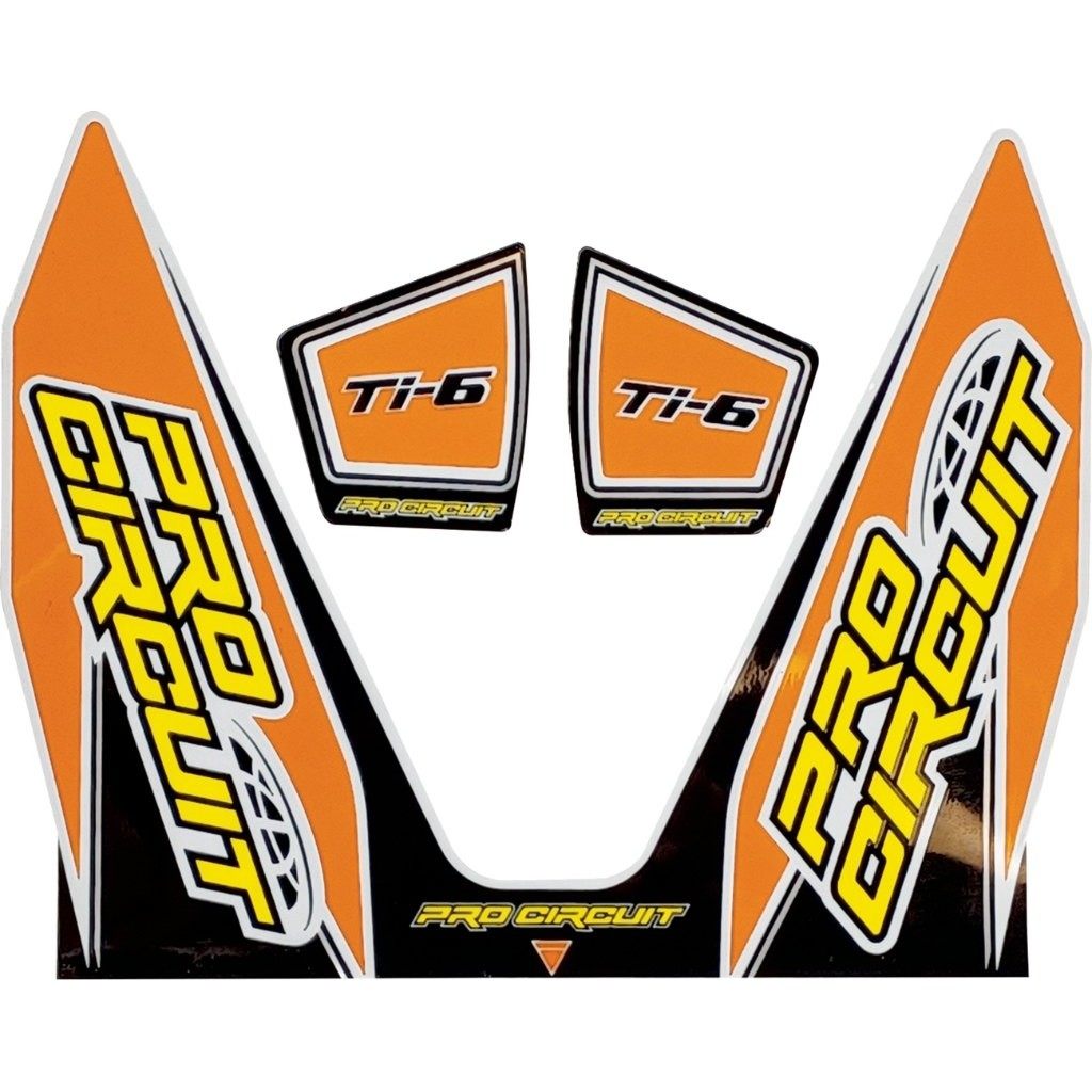 ■商品概要Ti-6 Decal - OrangeBase Color：OrangeColor/Finish：Black/White/Orange/YellowGraphic：Ti-6/Pro CircuitMaterial：VinylPro...
