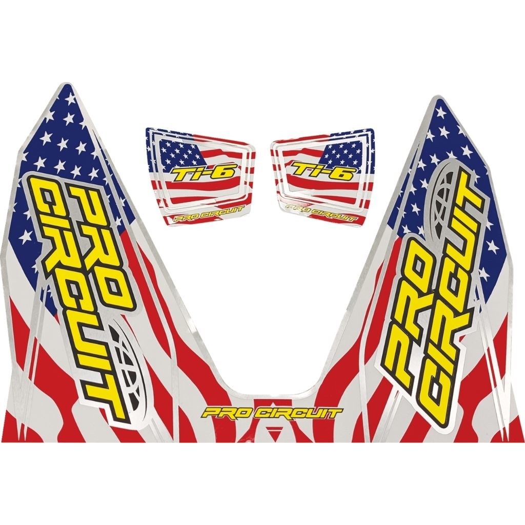 ■商品概要Ti-6 Decal - Stars and StripesBase Color：Red/Blue/WhiteColor/Finish：Red/Blue/White/YellowGraphic：Ti-6/Pro CircuitMa...