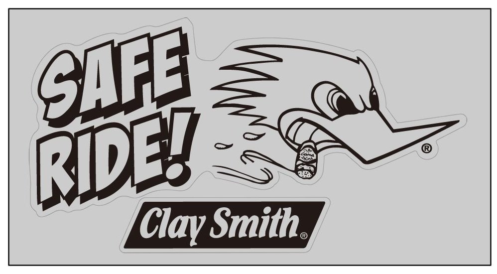 ■商品概要【カテゴリー】ステッカー／キーリング【生地】塩ビ■詳細説明定番のClaySmithのステッカー。イラストと文字は別々にカットラインが入っています。適度な厚みと弾力性により追従性に優れる3M製のシートは3次曲面の多いバイクや車にも張...